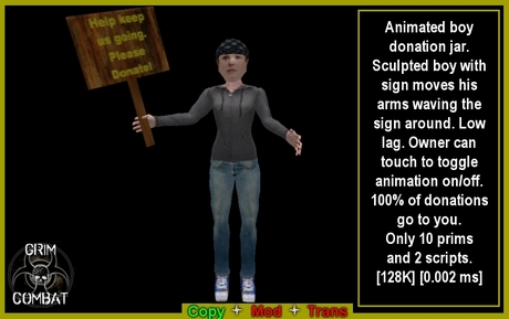 Second Life Marketplace - Donation Collector Joey (BOXED)